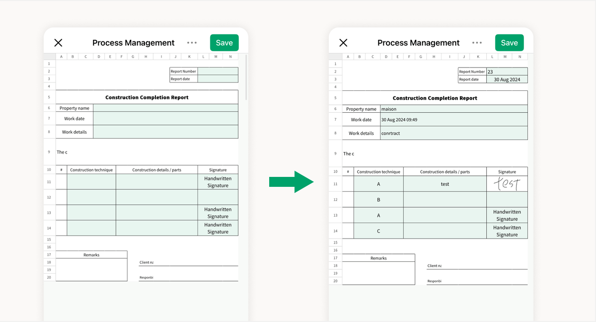 On-site report/electronic form creation | KANNA